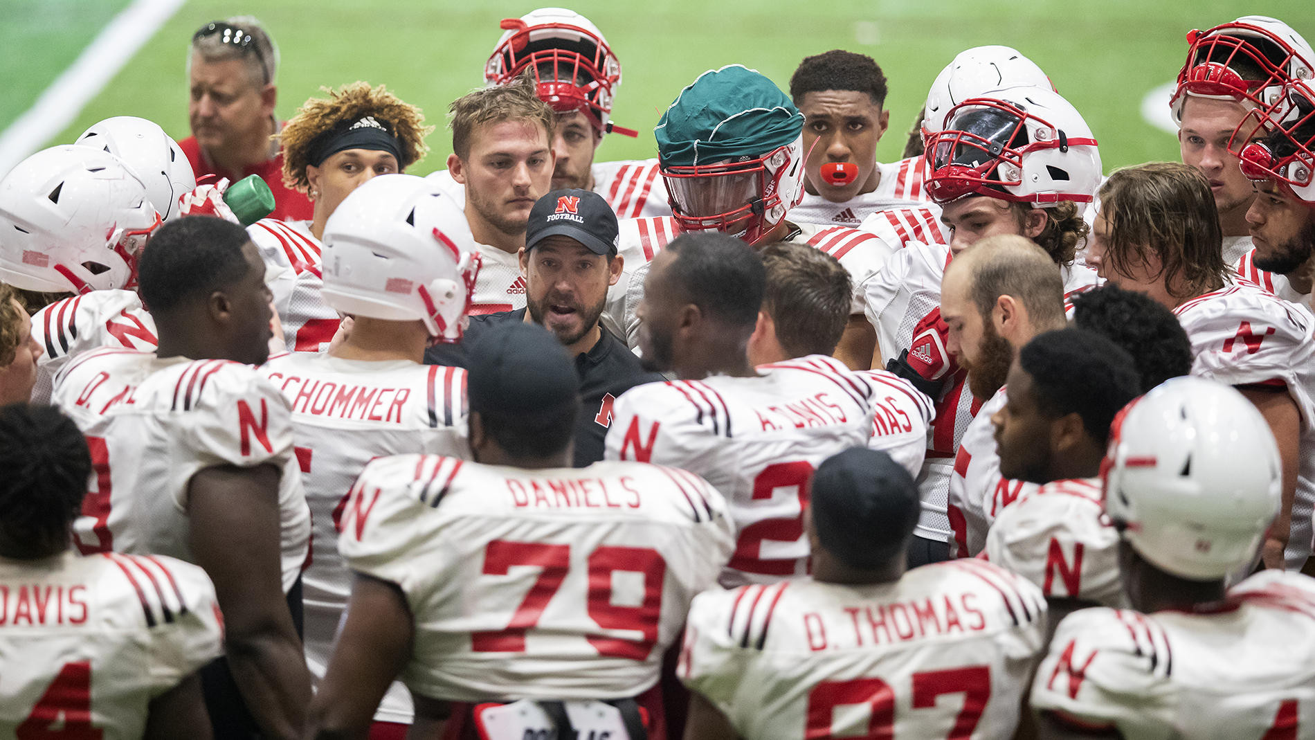 Huskers Begin Week in Full Pads - University of Nebraska - Official ...