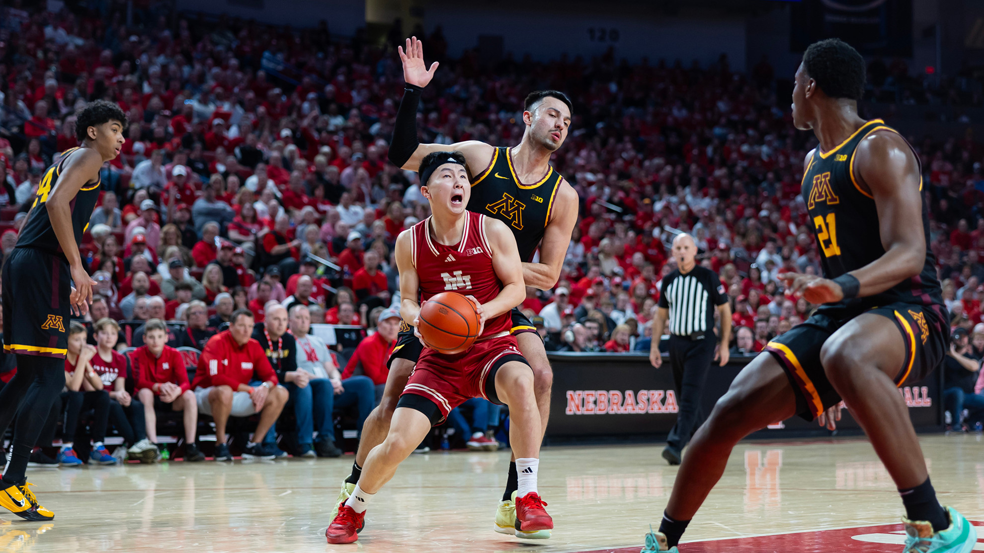 Huskers Clinch Double Bye with 85-70 Win at Michigan - University of ...