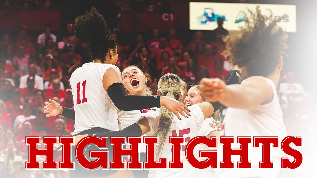 Huskers fight off Terp serves to sweep Maryland at home | Nebraska Volleyball Highlights ...