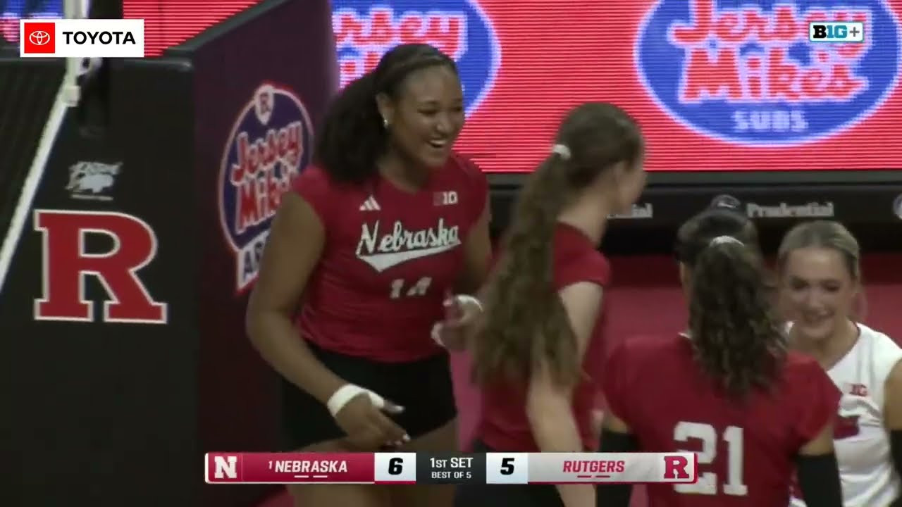 Huskers SWEEP Scarlet Knights in front of sellout crowd | Nebraska ...