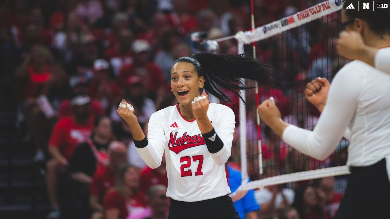 Huskers Sweep The Citadel in Home Return | Nebraska Volleyball Highlights - University of ...