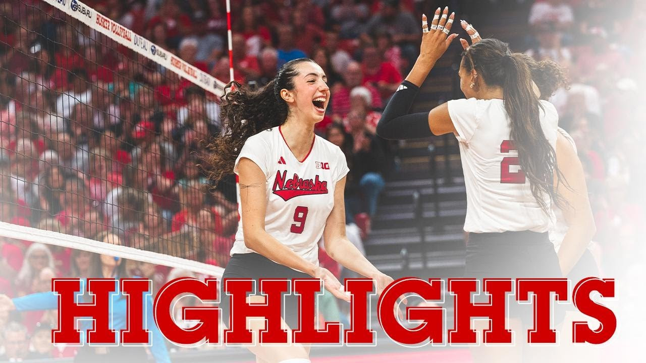 Huskers sweep Golden Bears to advance to 6-0 | Nebraska Volleyball Highlights - University of ...