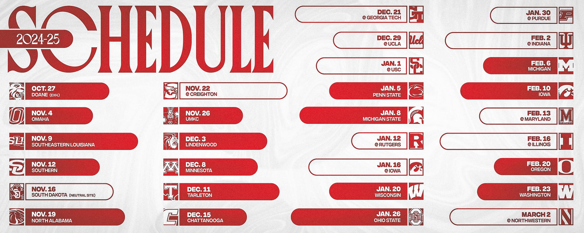 Husker basketball schedule store