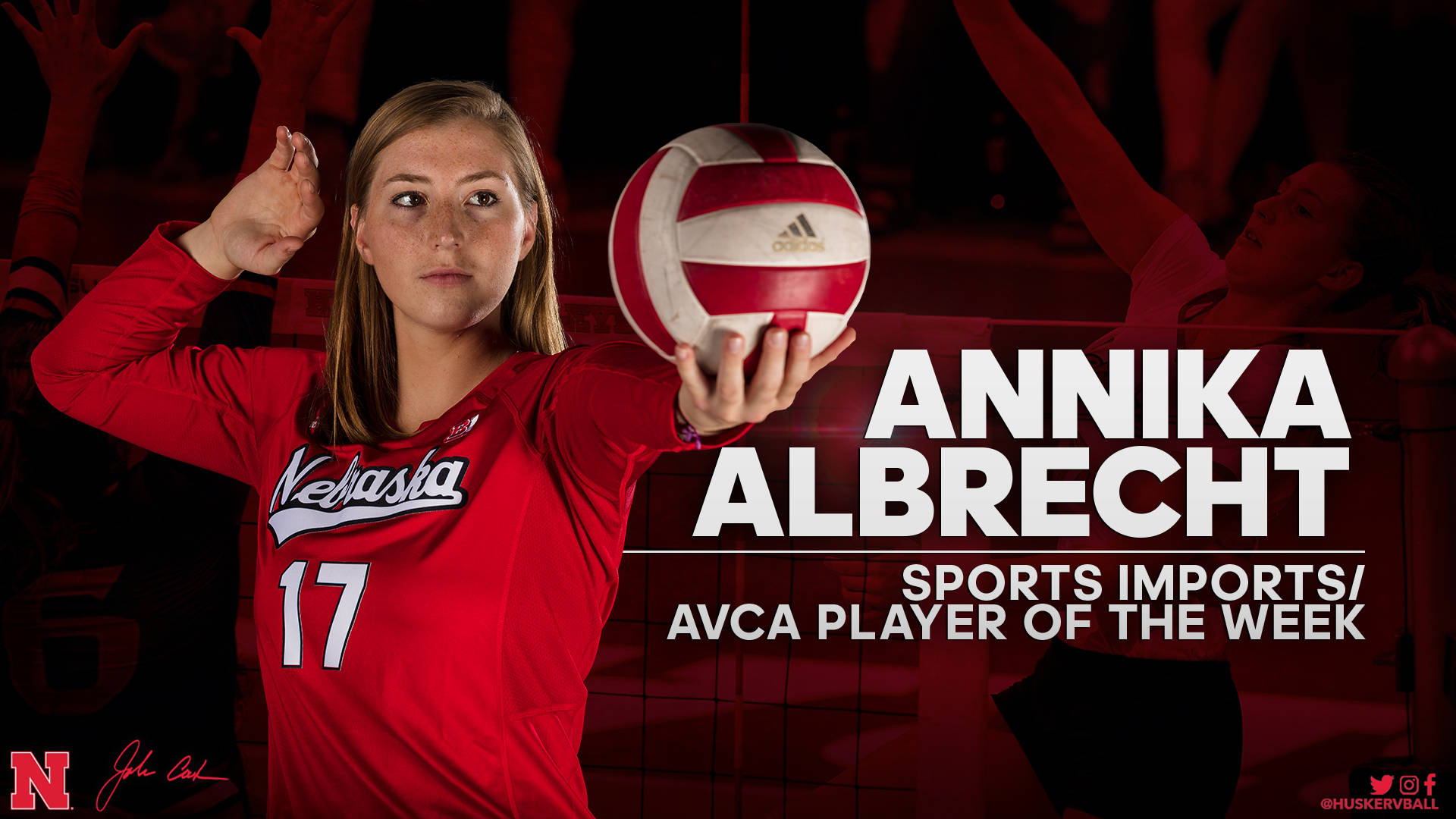 Annika Albrecht - Volleyball 2017 - University of Nebraska - Official ...